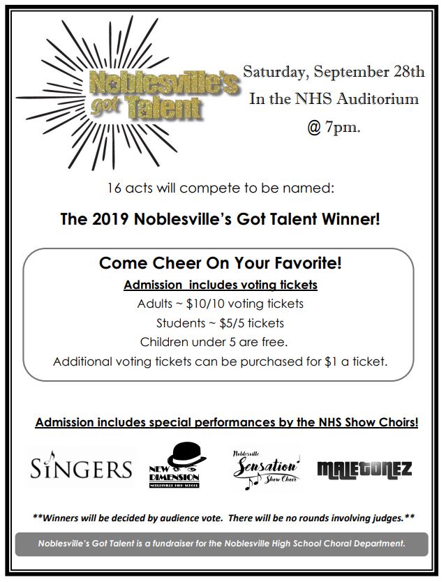 audience ad – Noblesville High School Choir Parent Organization